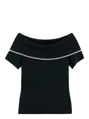 BY MALENE BIRGER Hetha Off-shoulder Top - Black