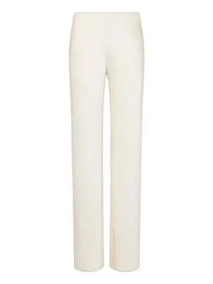Vince High Waist Fluid Bias Trousers - Bone