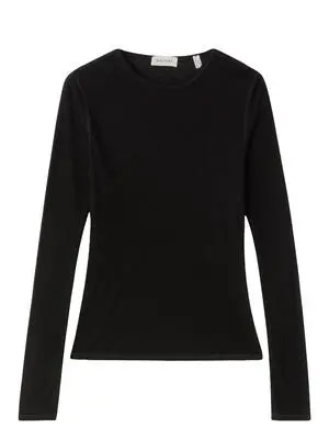 DAGMAR Lyocell Long-sleeve Top - Black