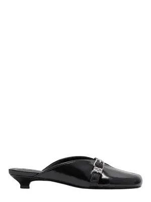 GANNI Sue Kitten Heel Mules - Black