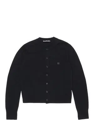 Acne Studios Cardigan Yak Wool Fitted - Black