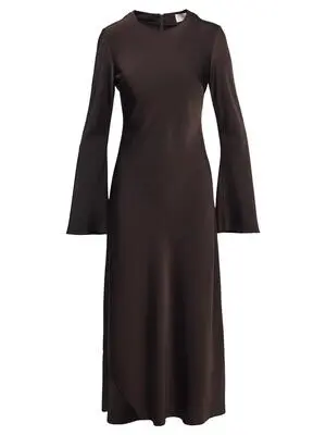 WAKAKUU Albina Satin Maxi Dress - Brown