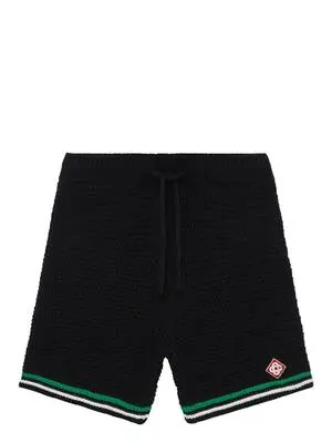 Casablanca Tennis Crochet Shorts - Green