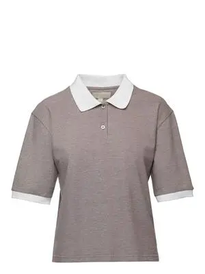 WAKAKUU Linosa Polo Top - Beige