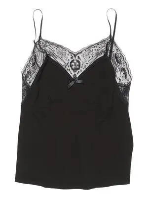 Acne Studios Crepe Jersey Camisole With Lace - Black