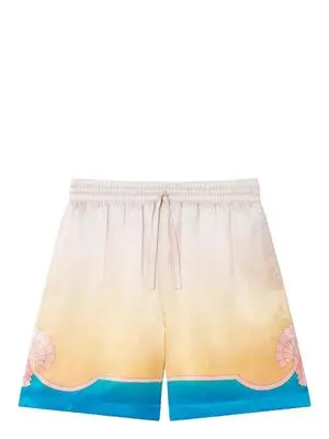 Casablanca L'arc Coloré Silk Shorts - Multicolor