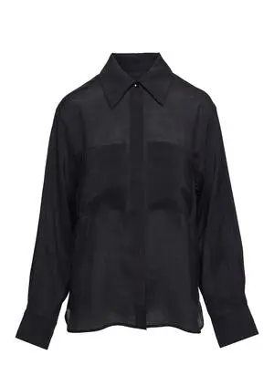 WAKAKUU Chiba Sheer Shirt - Black