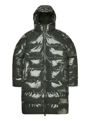 Rains Alta Longer Puffer Jacket - Dark Green