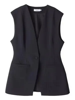 Stylein Briella Crepe Vest - Black