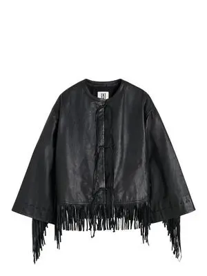 BY MALENE BIRGER Zoena Leather Jacket - Black