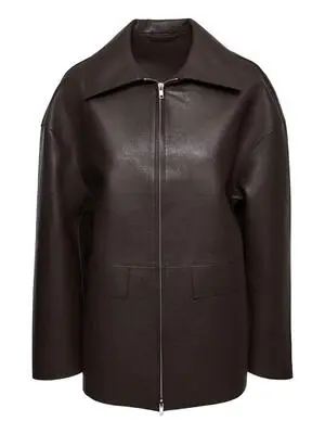 WAKAKUU Jacket Lugo Faux Leather - Brown