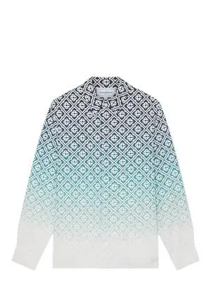 Casablanca Midnight Gradient Monogram Long Sleeve Shirt - Multicolor