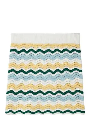 Casablanca Boucle Wave Mini Skirt - Yellow