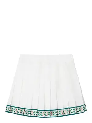 Casablanca Laurel Silk Tennis Mini Skirt - Multicolor