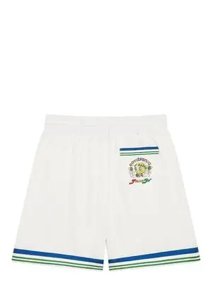 Casablanca Tennis Club Icon Silk Twill Shorts - Green