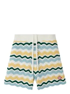 Casablanca Wavy Boucle Shorts - Yellow