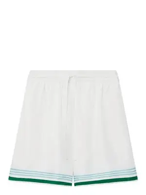 Casablanca Metaphysical Tennis Icon Silk Shorts - Green