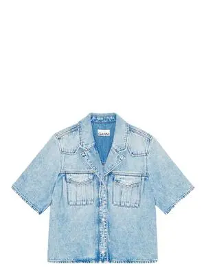 GANNI Soft Rigid Denim Shirt