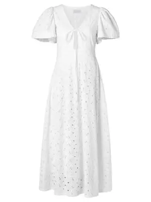 MandiBreeze A-line Broderie Anglaise Dress - White
