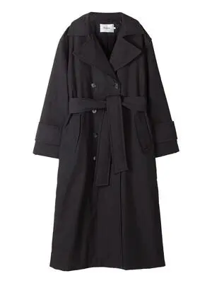 Stylein Sandra Calf-Length Trench Coat Black