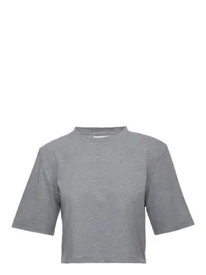 WAKAKUU Padded Cropped T-shirt - Grey