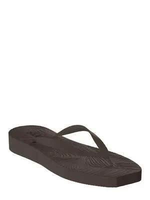 VELOUR Tapered Platform Flip Flop - Brown