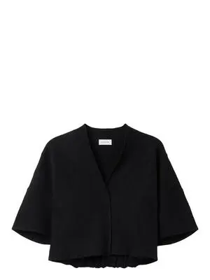 DAGMAR Short Wool Cardigan - Black