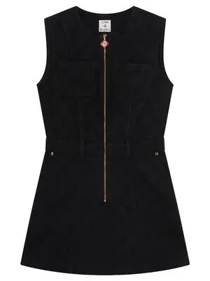 Casablanca Denim Monogram Zip Mini Dress - Multicolor