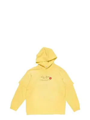 Acne Studios Layered Garment-dyed Hoodie - Yellow