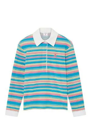 Casablanca Stripe Towelling Polo Shirt - Multicolor