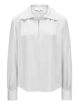 Vince Smocked Long Sleeve Blouse - Offwhite