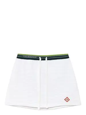 Casablanca Textured Velour Tennis Skirt - Multicolor