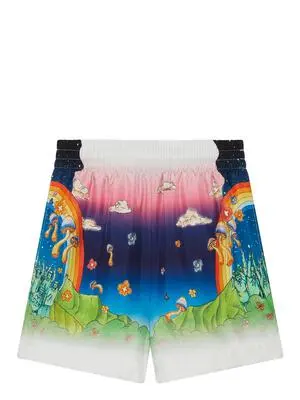Casablanca La Musique Silk Shorts - Multicolor