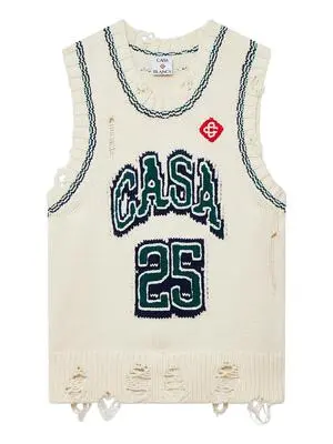 Casablanca Intarsia Baseball Top - Multicolor