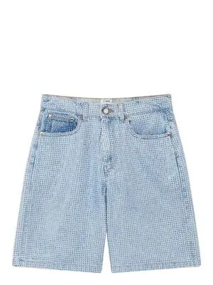 CASABLANCA Crystal Embellished Denim Shorts