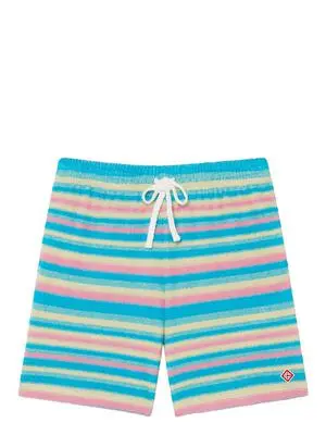 Casablanca Stripe Towelling Shorts - Multicolor