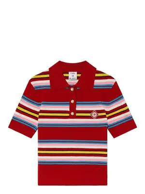 Casablanca Stripe Polo Shirt - Red