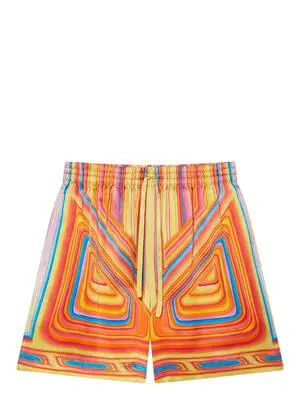 Casablanca Low Rider Silk Shorts - Multicolor