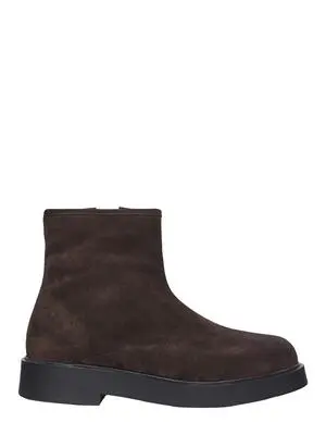 WAKAKUU Cambridge Suede Lamb Fur Boots - Brown