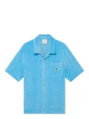 Casablanca Velour Short Sleeve Stripe Shirt - Multicolor