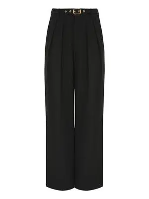 Zimmermann Lace Trim Wide-leg Trousers - Black