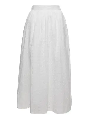 MANDIBREEZE Midi Skirt With Embroidery