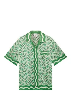Casablanca Ping Pong Short Sleeve Silk Shirt - Multicolor