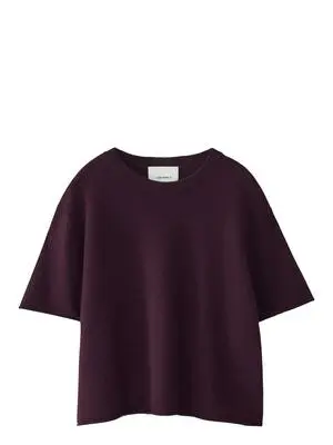 LISA YANG Cila Cashmere T-Shirt Mahogny