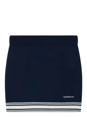 Casablanca Merino Knit Tennis Skirt - White