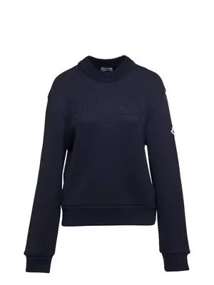 Moncler Logo Relaxed Sweatshirt - Navy
