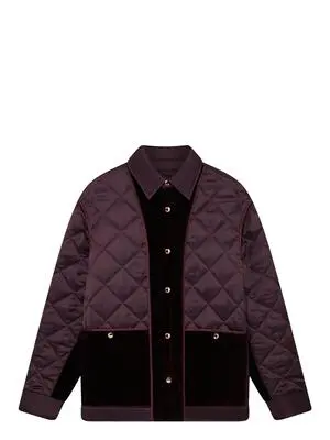 Casablanca Satin Quilted Jacket - Multicolor