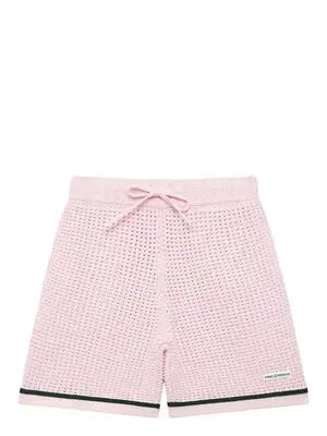 Casablanca Cotton Mouliné Polo Shorts - Multicolor