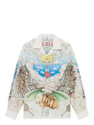 Casablanca Paris Store Classic Long Sleeve Silk Shirt - Multicolor