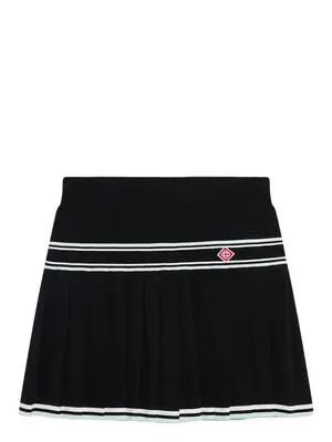 Casablanca Viscose Pleated Mini Skirt - Multicolor